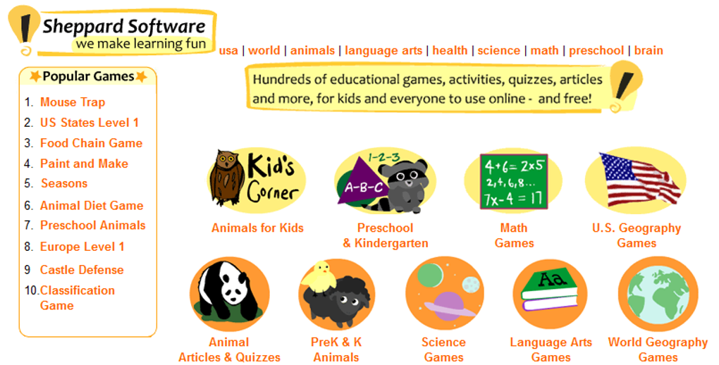 Sheppard Software Online